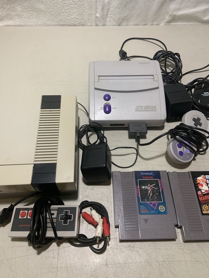 Nintendo NES Gray Video Game Console Super Nintendo With Two Games | eBay