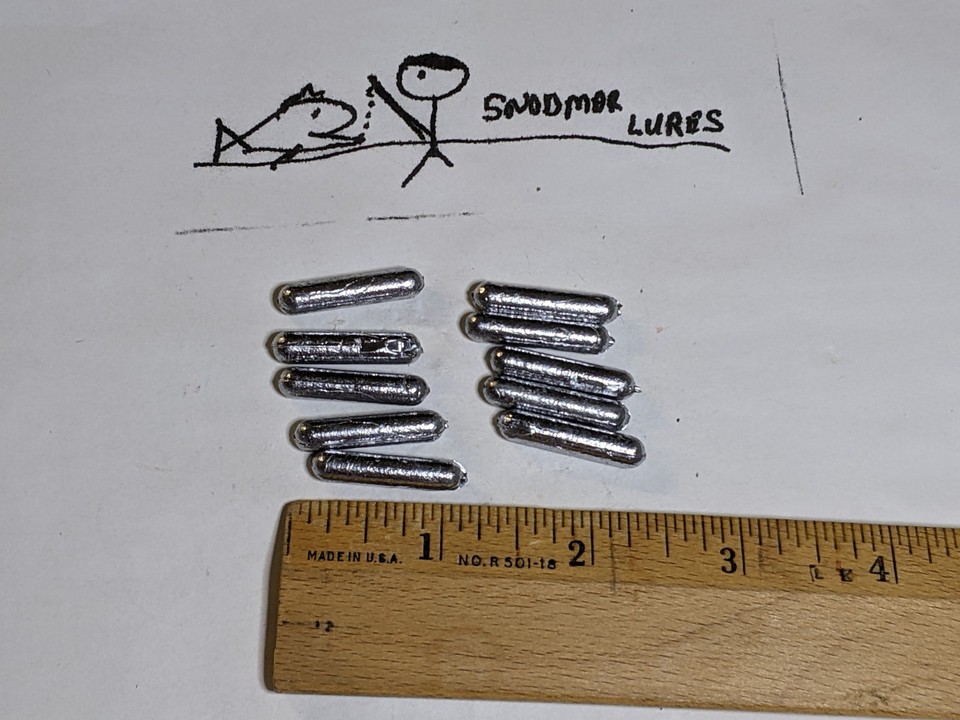 10 - 1/4 oz lead Inline Spinner Body weights Sinker Lure Making | eBay