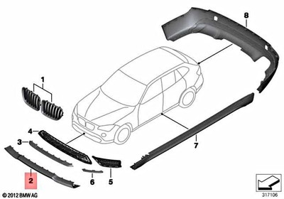 Genuine BMW X1 E84 X1 16d 16i 18d 18dX 18i 20d Trim Air Duct Front ...