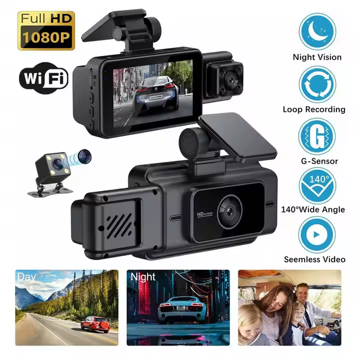 360 Parking Recorder Car Dash Camera with 4K Front and Back 1080P Video ...