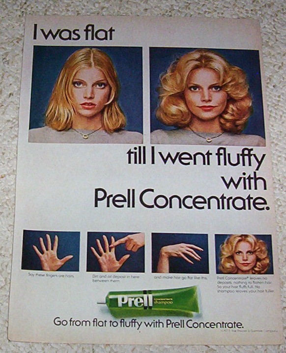 1977 ad page - PRELL sexy blonde girl Hair Procter & Gamble shampoo ...
