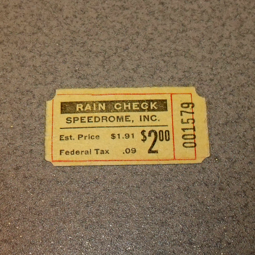 Speedrome Indianapolis General Admission Figure 8 Auto Racing VTG ...