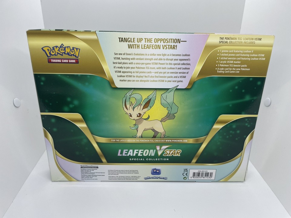 Pokemon TCG Leafeon V- Star Collection TCG Box 820650871238 | eBay