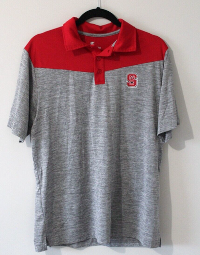 NC State Wolfpack Colosseum Sports Polo Men's Red Front and Back Logo ...
