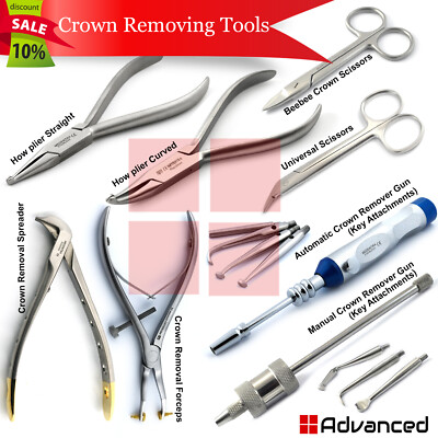 ORTHODONTIC Crown Removal Gun Temporary Crown Removing Forceps Spreader ...