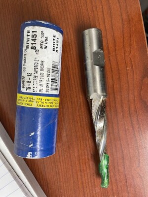 QUINCO T5-B-12 SE 5 DEG TAPERED EM 3FL 1/8"TIP 3"LOC RH 3/4" SHK 5-1/2 ...