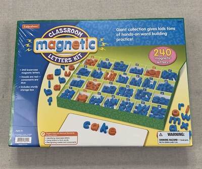 NEW Lakeshore Magnetic Classroom Letters Kit & Storage Box 240 Letters ...
