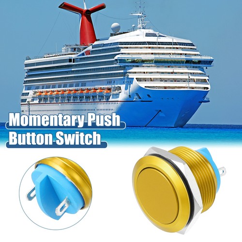 22 mm Car Push Button Switch Aluminum Alloy Button SPST 1NO AC 250V ...