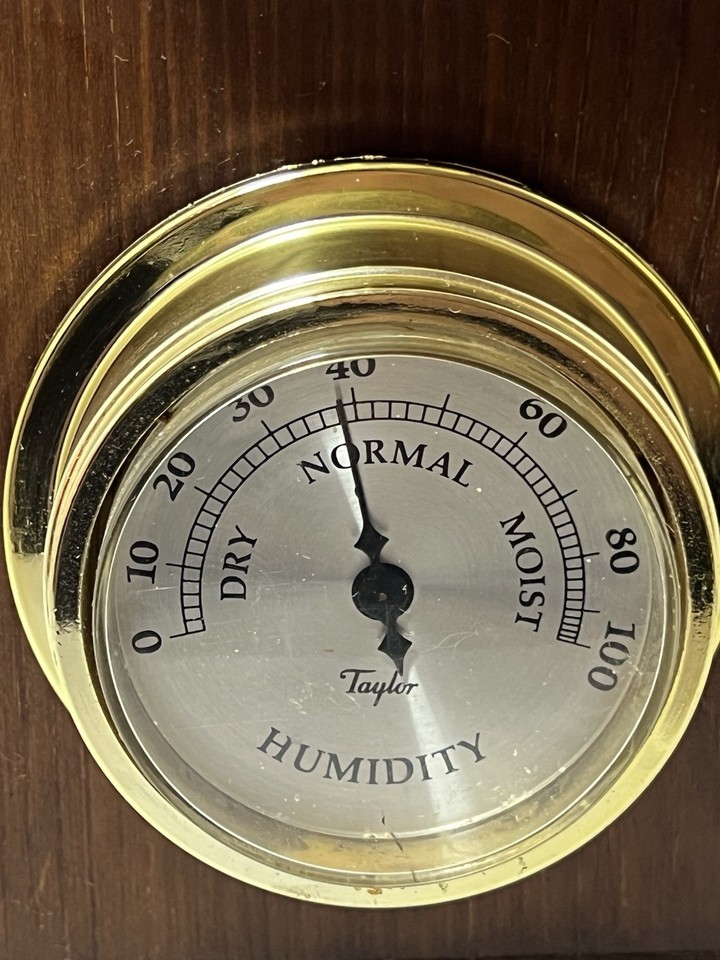 Vintage Taylor Barometer Thermometer Humidity Meter Gauge Wood Wall ...