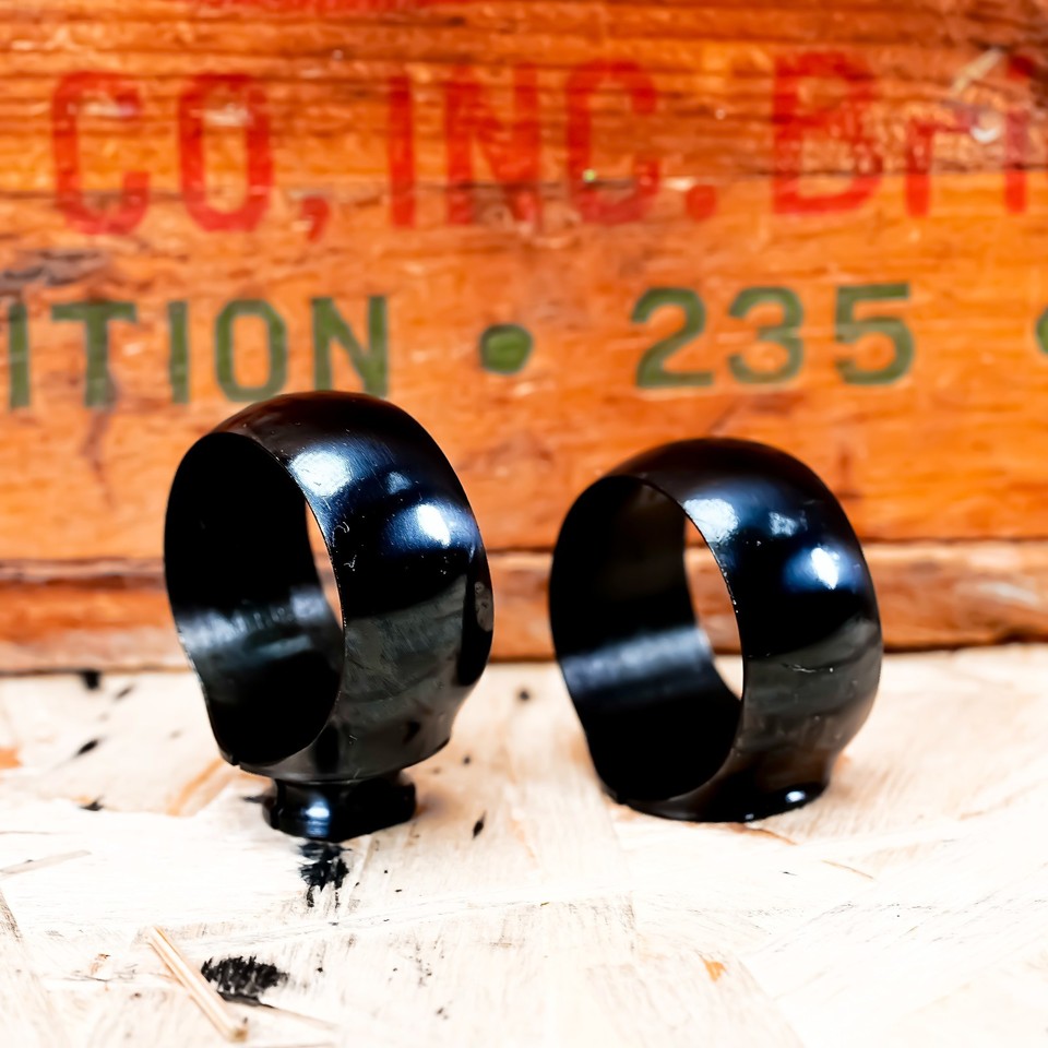 Maynard P. Buehler 1" Solid Scope Mount Ring Set Super Blued Finish New ...