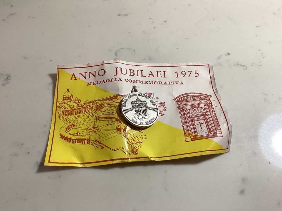 ANNO JUBILAEI 1975 COMMEMORATIVE COIN POPE MEDAGLIA PAOLO VI ANNO SANTO ...