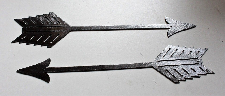 Metal Wall Art Arrows collection 2 set of 2 polished Steel Approx 12" x ...