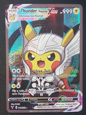 Thunder Pikachu Fan Art Cosplay Custom Card VCOS 041/055 NM | eBay