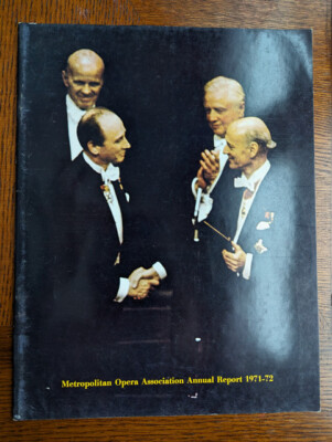 Metropolitan Opera Association Annual Report 1971-72 Magazine M459 | eBay