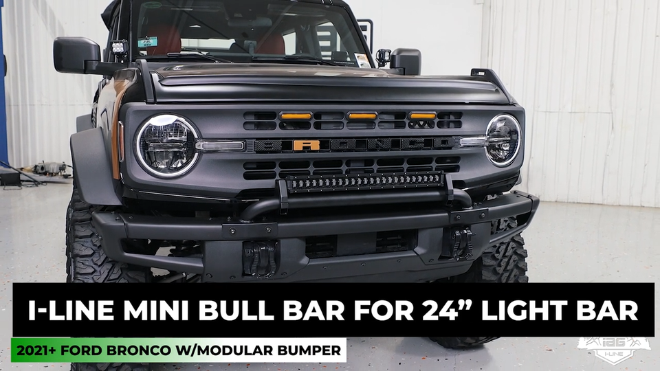 IAG I-Line Mini Bull Bar for 24" Light Bar for Ford Bronco 21+w/Modular ...