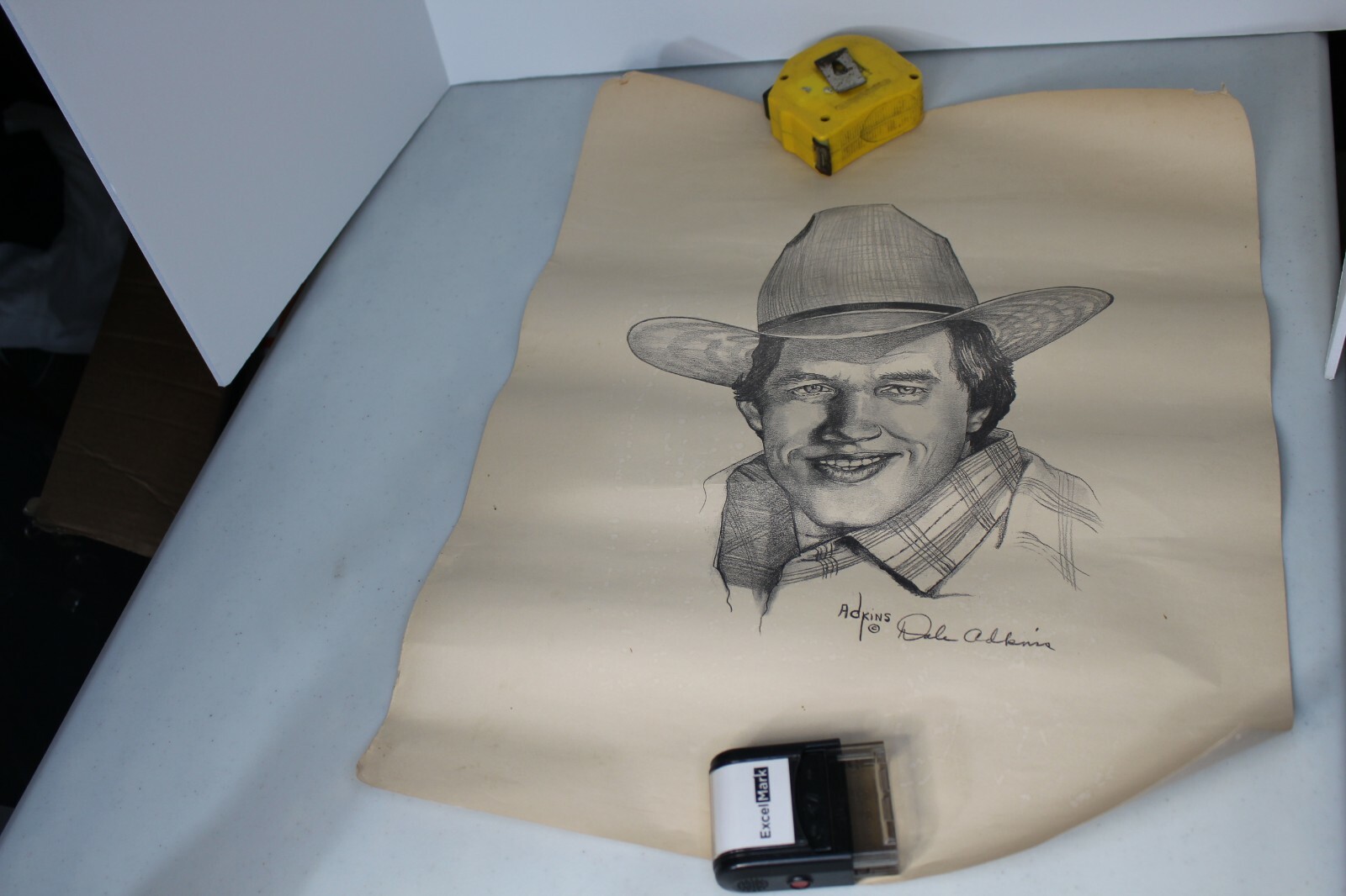 Dale Adkins Official DA art sketch print of George Strait 20" x 16 ...