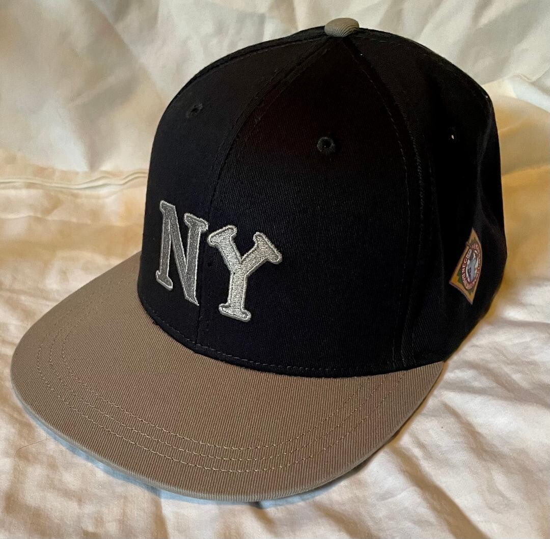 NEW YORK BLACK YANKEES NEGRO LEAGUES BASEBALL SNAPBACK OSFM NAV/GRAY ...