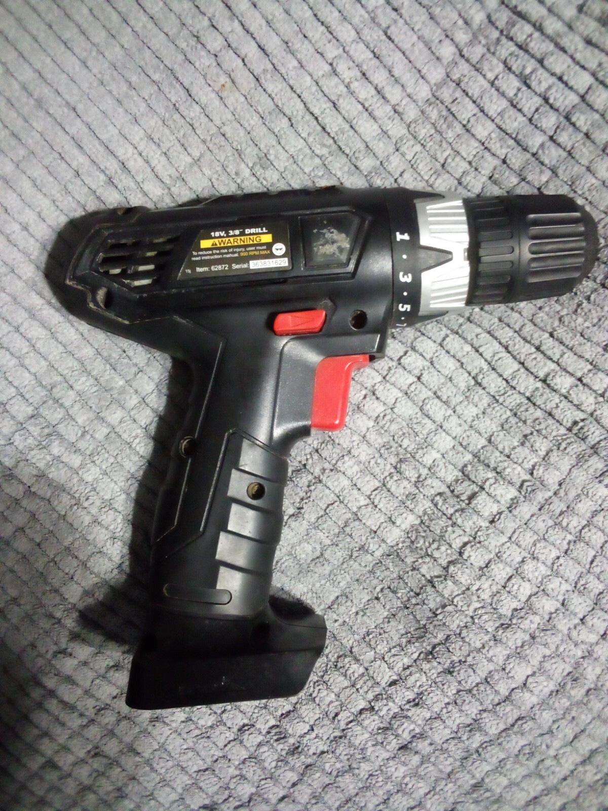 Drill Master 62872 Cordless Drill Driver 18 Volt 3/8" with Keyless ...