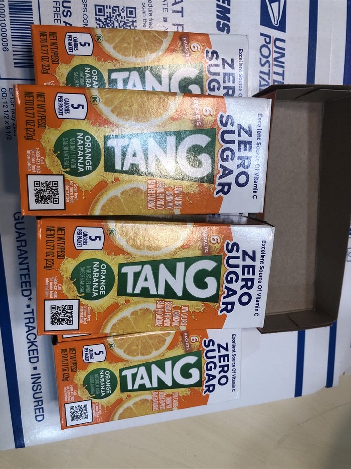 Sugar Free TANG On The Go .77oz each (6 Boxes, 36 packets Best By 2027 ...