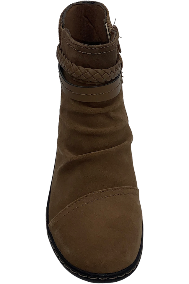 Clarks Collection Suede Ankle Boots Cora Braid Boot Dark Khaki | eBay