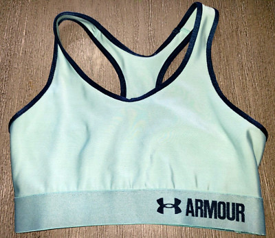 womens UNDER ARMOUR size XS/SMALL SPORTS BRA blue/green SUPER CONDITION ...