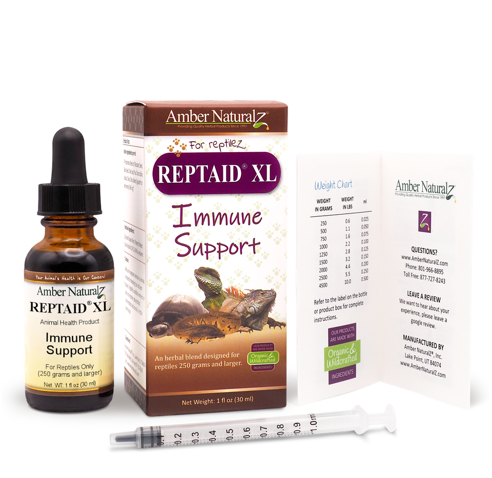 Amber Naturalz Reptaid & Reptaid XL - Natural Organic Reptile Immune ...