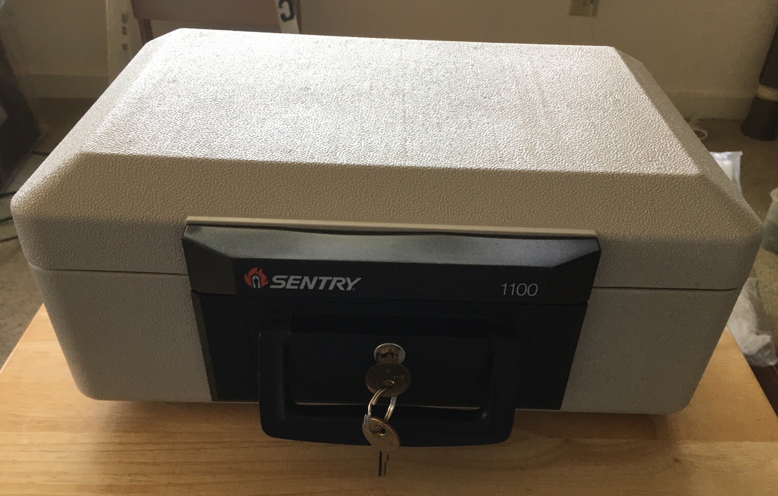 Sentry 1100 Portable Fire Safe Security Box Chest Lockbox w/ Handle And ...