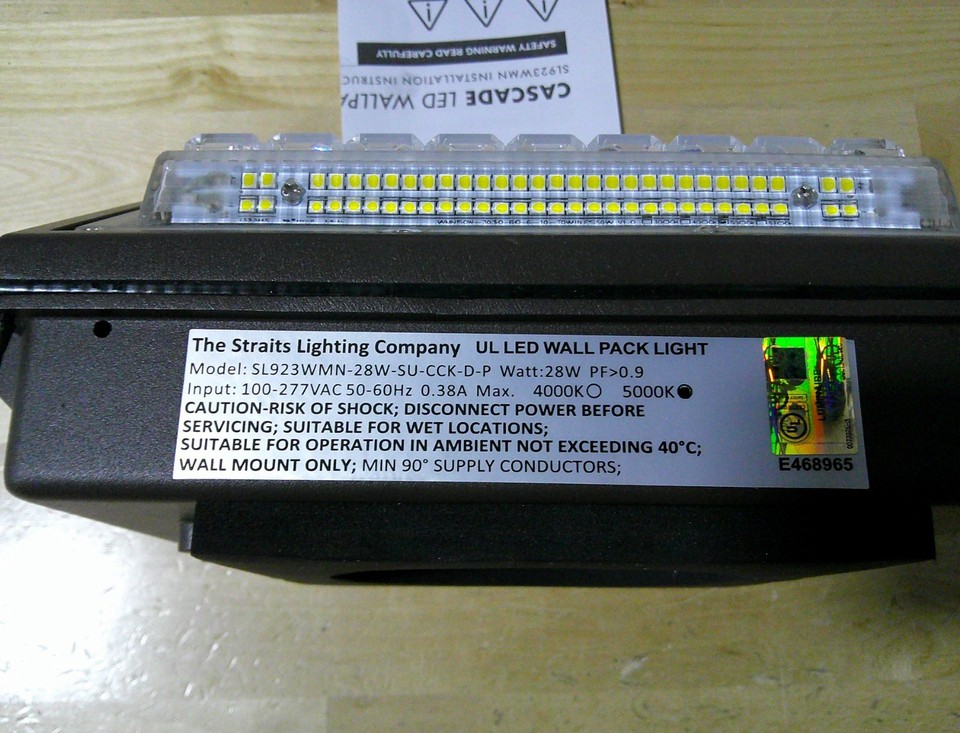 New Straits Lighting LED Wall Pack Bronze 28W 3460 Lumens 100/277V ...