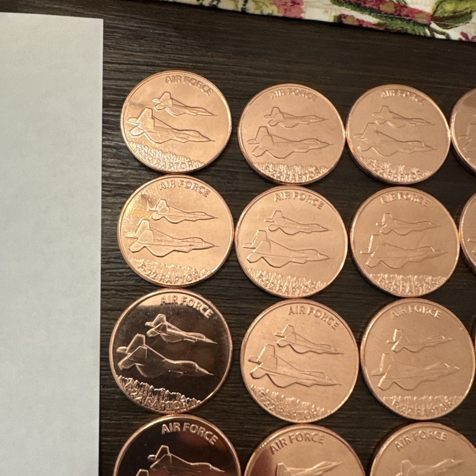 1 oz .999 Fine Copper Rounds - F-22 Raptor - Lot of 20 - Lot C-108 | eBay