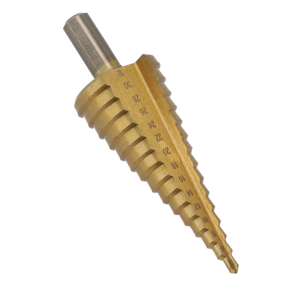4 12mm / 4 20mm / 4 32mm Step Cone Drill Bit Hole Cutter for Multiple ...