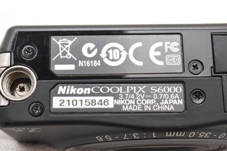 Nikon COOLPIX S6000 Digital Camera Black Compact 12MP Optical Zoom | eBay