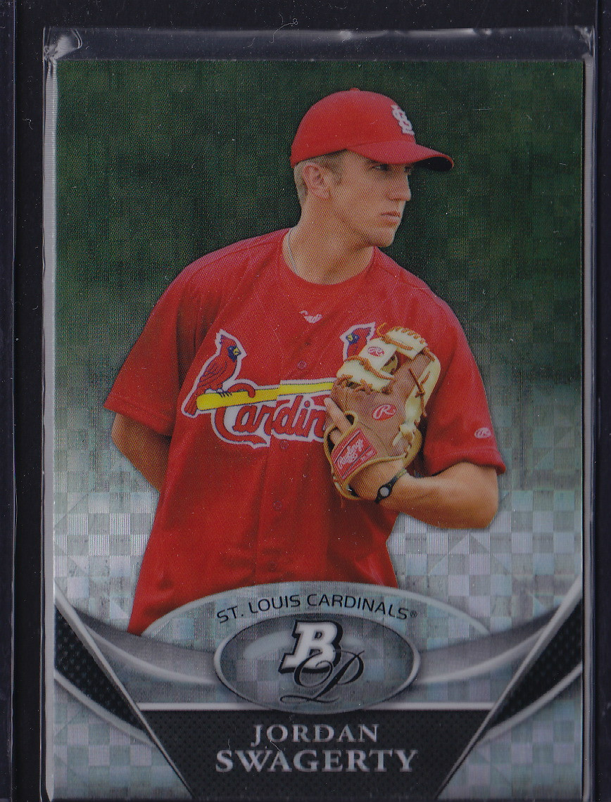 2011 BOWMAN PLATINUM PROSPECTS XFRACTOR JORDAN SWAGERTY #BPP74 ...