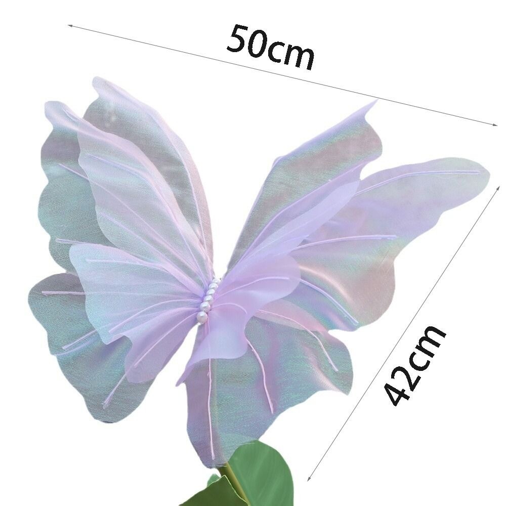 50cm Artificial Butterfly Giant Gauze 3D Silk Yarn Butterfly Fake ...