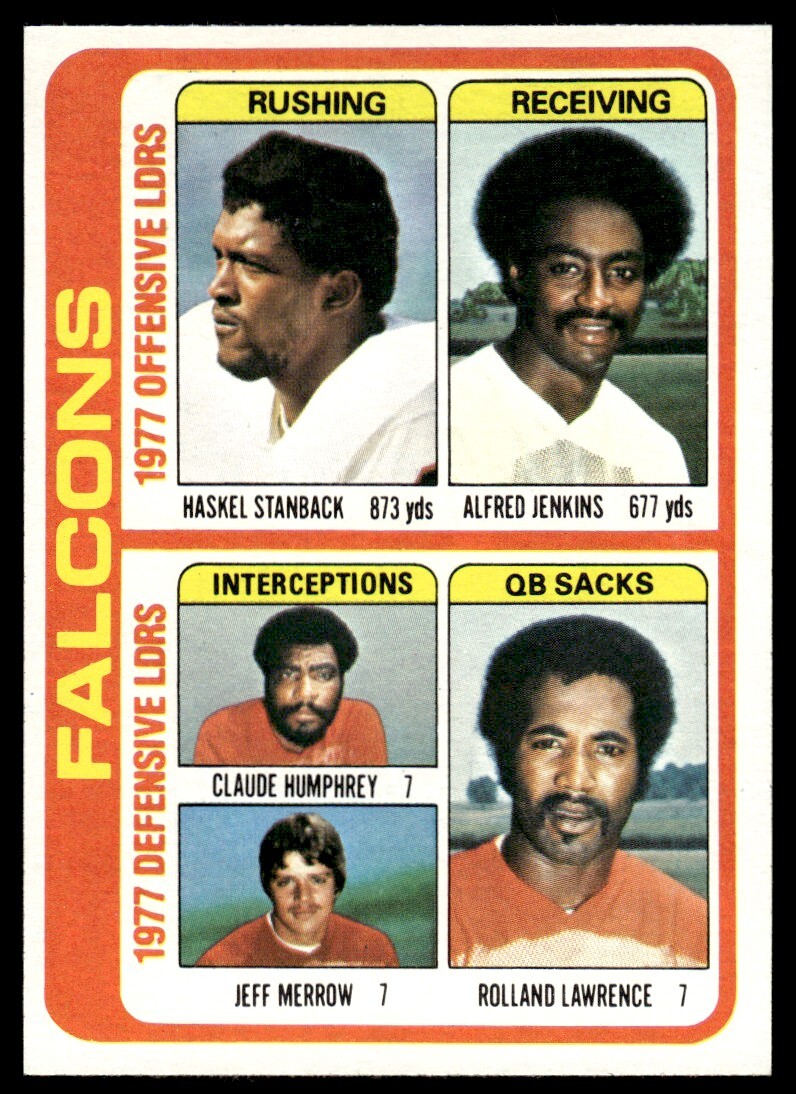 1978 TOPPS HASKAL STANBACK/ALFRED JENKINS/CLAUDE HUMPHREY/JEFF MERROW ...