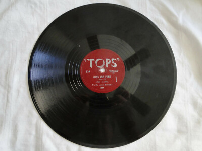 1952 Mimi Martel - TOPS RECORDS 78 RPM 10" #324 - KISS OF FIRE / A GUY ...