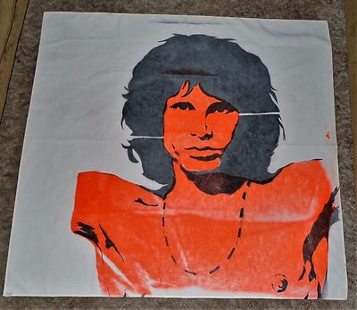Vintage 1970's Jim Morrison silk screen 53" x 53" on Fortrel fabric | eBay