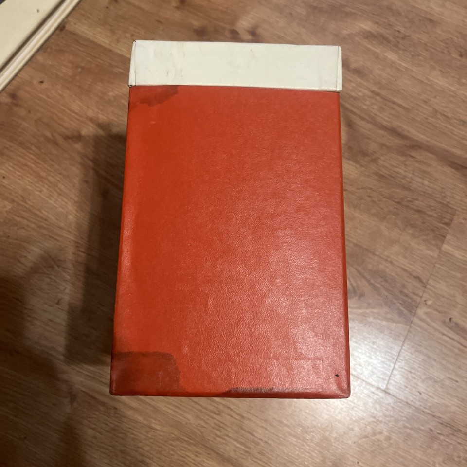 Vintage 45 RPM Record Case Red/White With Dividers For 50 Records | eBay