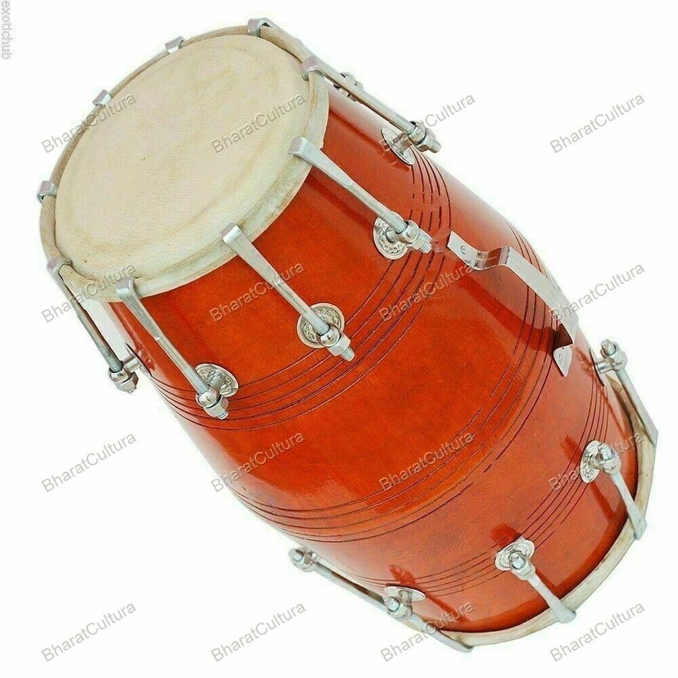Wedding Kirtan Dholak/Dholki Musical Instrument Nut N Bolt With Cover ...