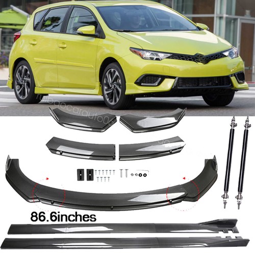 Front Bumper Lip Spoiler & Side Skirt For Scion iM iA iQ Carbon Style ...