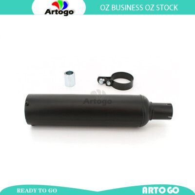 Black Steel Exhaust Muffler 2 Stroke For Suzuki TS125 TS185 1971-1979 ...