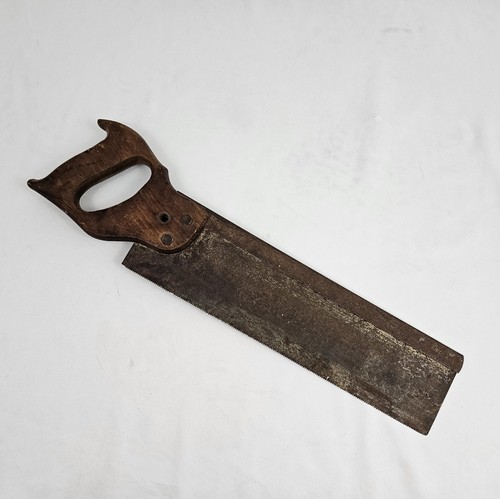 Antique Back Saw With Wooden Handle 14" Primitive Farm Tool | eBay