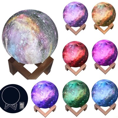 1W 3D Moon Lamp Lampada da tavolo regalo per bambini Cielo stellato ...