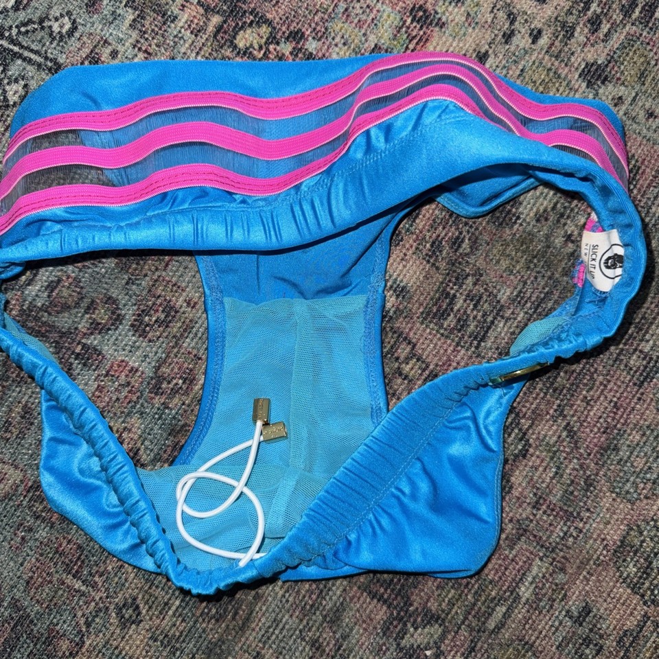 💗 Slick it Up Speedo Men's Swimwear Size L large blue and pink | eBay