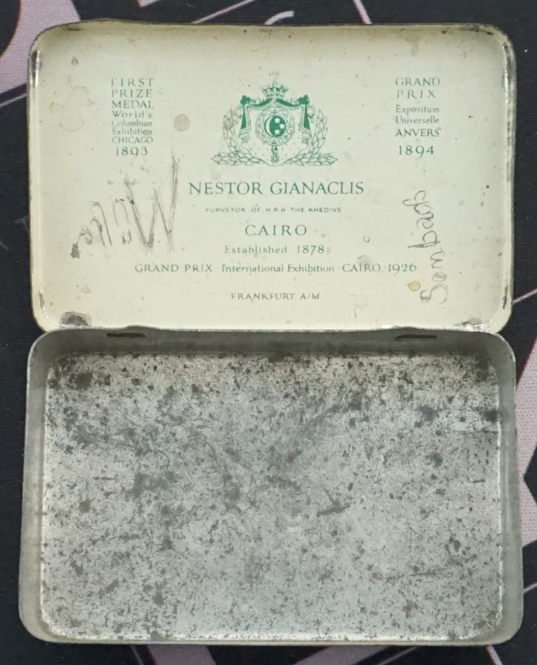 GREECE-EGYPT-Nestor Gianaclis Cigarettes QUEEN Tin Box Cairo Antique ...