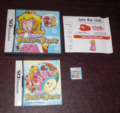 Super Princess Peach AUTHENTIC GENUINE COMPLETE CIB 4 Nintendo DS DSi ...