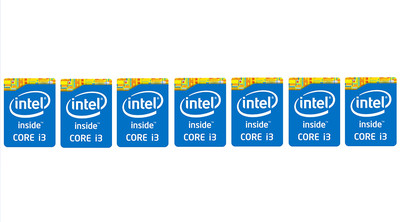 10x NEW INTEL CORE i3 INSIDE LOGO STICKER LABEL 15.5 x 21mm case badge ...