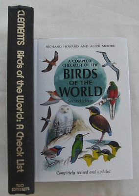 Lot of 2 Books on Birds of the World Checklists Bird Watching ...