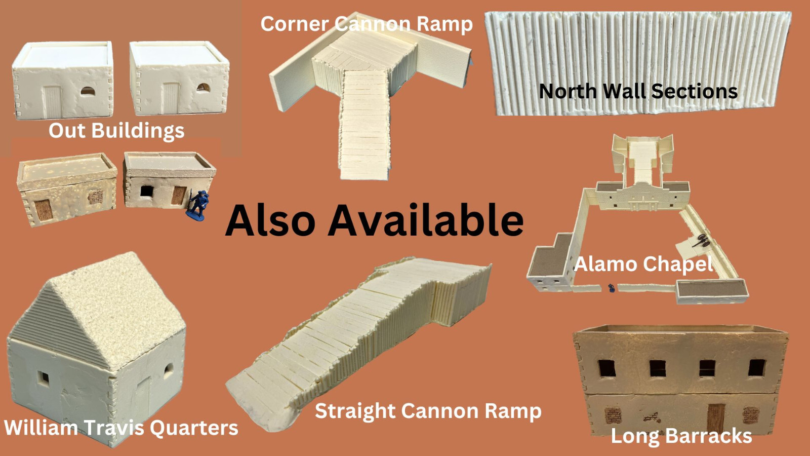 Alamo Fort Cannon Gun Ramp 1/72 Scale ACW AWI Napoleon French Indian ...