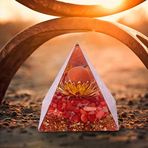 Crystal Pyramid Flower of Meditation Healing Home Office Art Decoration ...