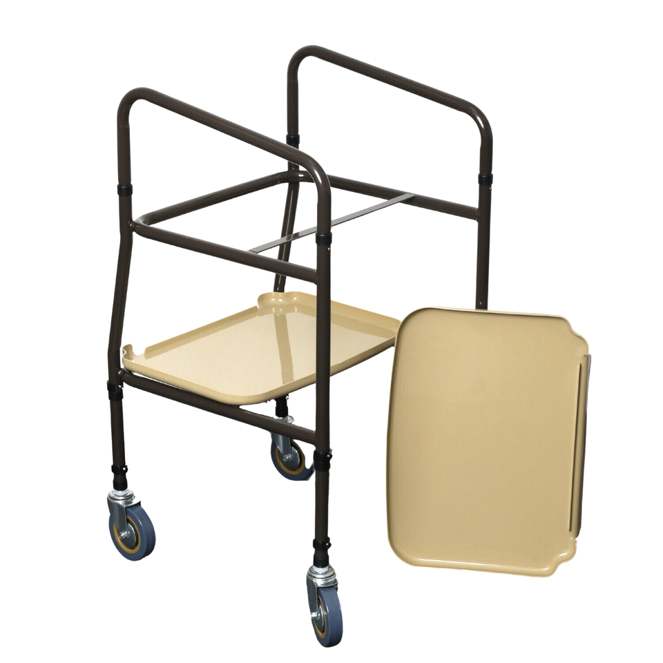 NEW Mobility walker rollator indoor handy trolley with trays adjustable ...